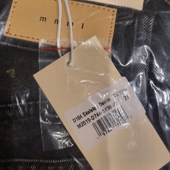 MNML | Jeans | Mnml Skeleton Jeans New Many Sizes Blackwhite Denim | Poshmark